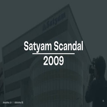 Satyam scam 2009 pdf india,during america great depression | PDF