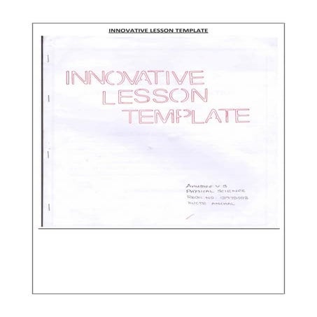 Innovative lesson template | DOCX