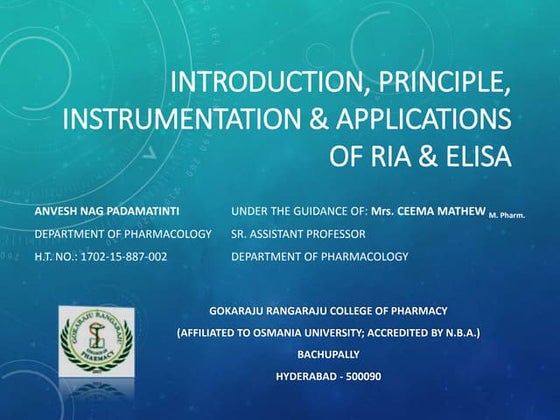 Radioimmunoassay (RIA) | PPT