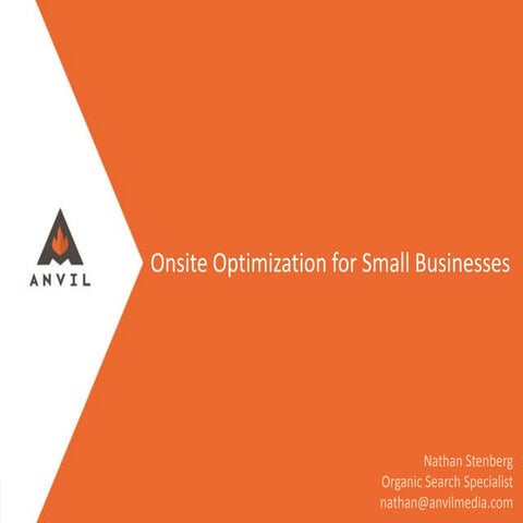 Onsite Optimization for Small Businesses | PPT