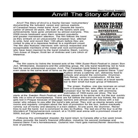 Anvil! The Story of Anvil | PDF