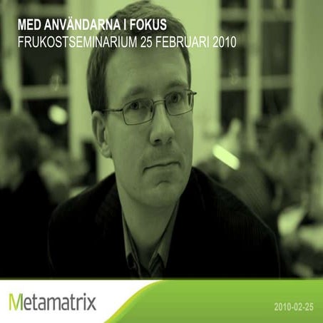 Med användarna i fokus | PPT