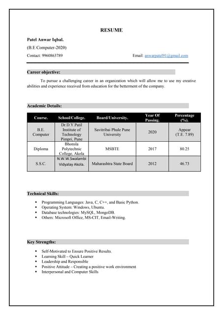 Vandana_Fresher | DOCX