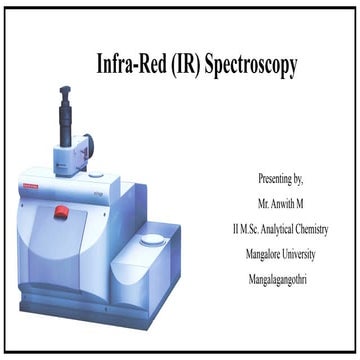 Presentation of infrared spectroscopy/// | PPTX