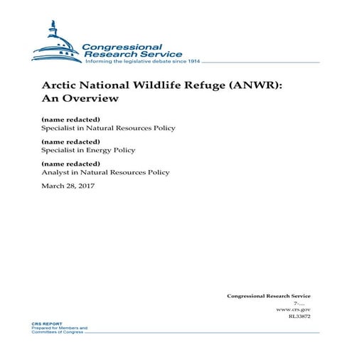 Arctic National Wildlife Refuge (ANWR)- Overview | PDF | North America ...