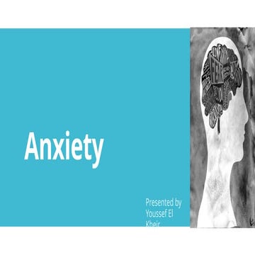 Anxiety Disorder - (Clinical Psychology) | PPTX