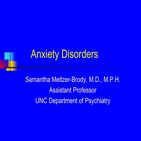Anxiety disorders | PPT