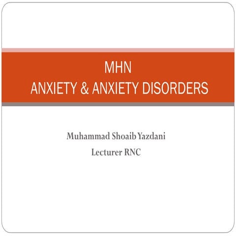 Anxiety & anxiety disorders lec 0005.ppt