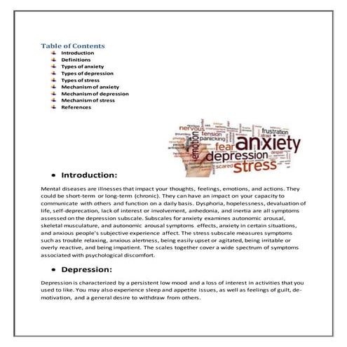 Depression & anxiety | PPTX