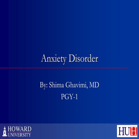 Anxiety disorder | PPT