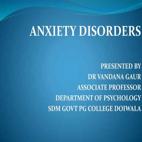 Anxiety disorders DSM-5 | PPT