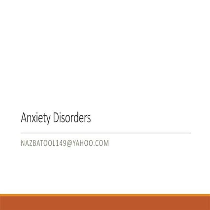 Anxiety Disorder.pptx for a soft form regarding mental health | PPTX
