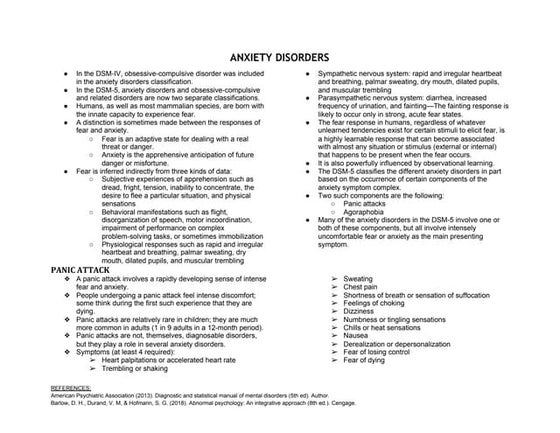 Anxiety disorders DSM-5 | PPT