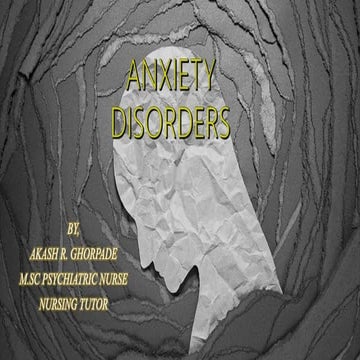 Anxiety disorders DSM-5 | PPT