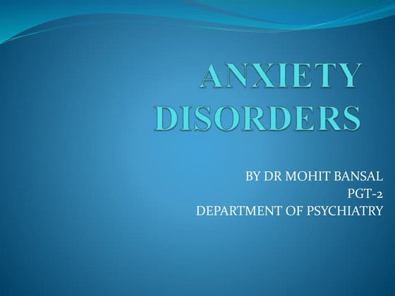anxiety_and_fear_GAD psychology medical lecture | PPT