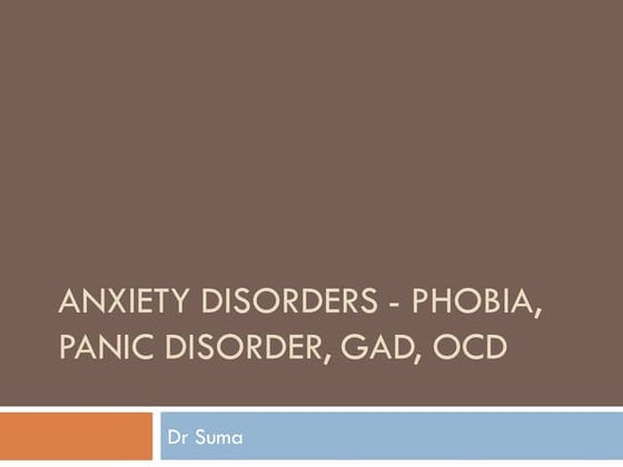 Anxiety disorders | PPT