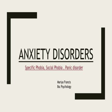 Anxiety disorders | PPTX