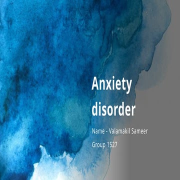 anxiety disorders.pptx.................. | PPTX | Brain and Nervous ...