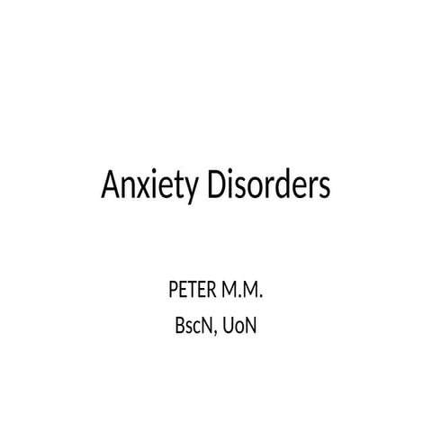 Anxiety disorders DSM-5 | PPT