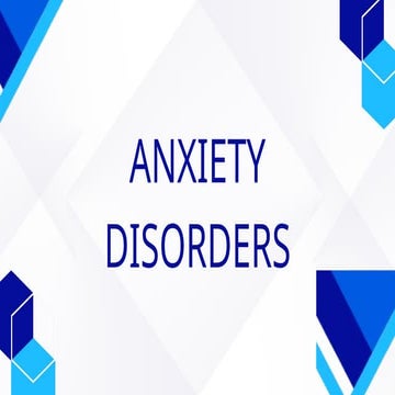 Anxiety disorders DSM-5 | PPT