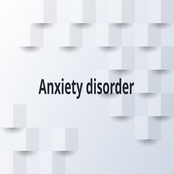 anxiety disorders presentation sstudents | PPT