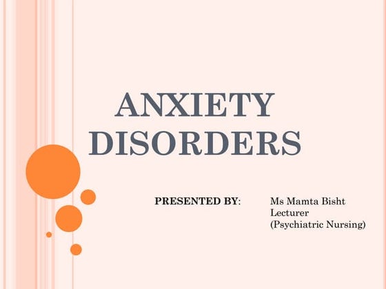 anxiety disorder | PPT