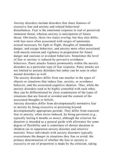 Anxiety disorders DSM-5 | PPT