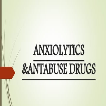 Anxiolytics and antabuse ppt | PPT