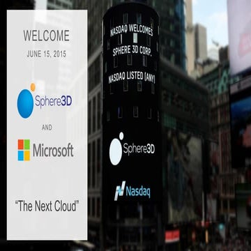 NASDAQ investor presentation for ANY Sphere 3D June 15 2015 | PDF