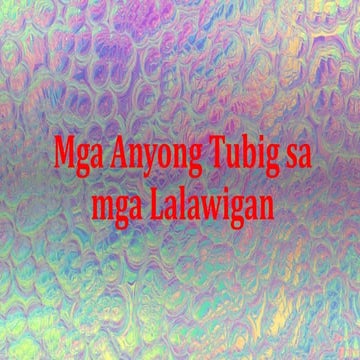 Mga Anyong Tubig sa mga Lalawigan | PPTX