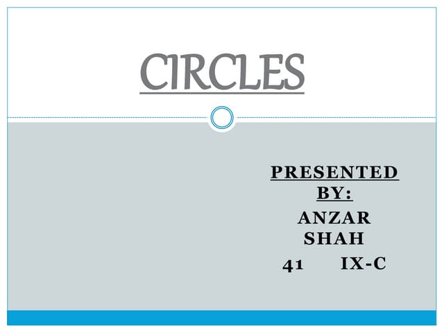 Circle - Basic Introduction to circle for class 10th maths. | PPT