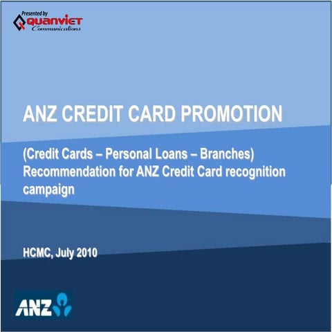 Anz Credit Card Roadshow | PPTX