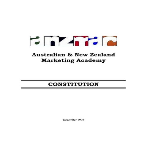 Anzmac constitution | PDF
