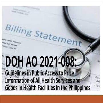 Guideline in Price Information of All Health Services and Goods AO 2021 ...