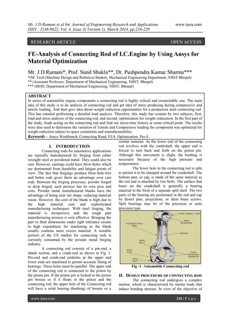 U3 design of connecting rod | PPT