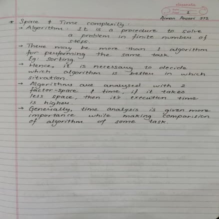 AOA Handwritten Notes'.pdf | Computer Software and Applications | Computing