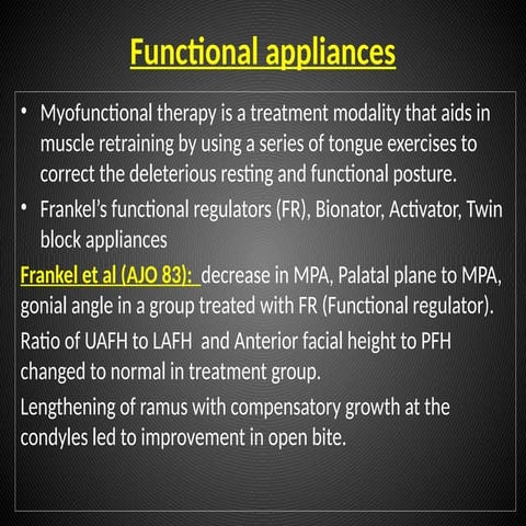 AOB Bite 2 Anterior Functional appliances | PPTX