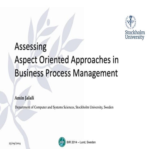 Assessing Aspect Oriented Approaches in Business Process Management | PDF | Business | Business ...