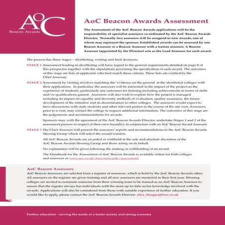 AoC Beacon Awards 2014-15 - Application Form | PDF