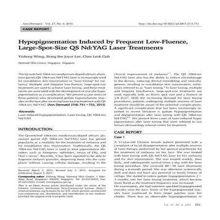 Laser-induced hypopigmentation | PDF