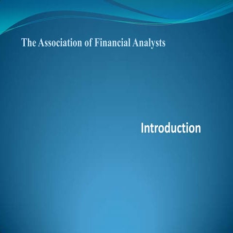 Association of Financial Analysts overview | PPT