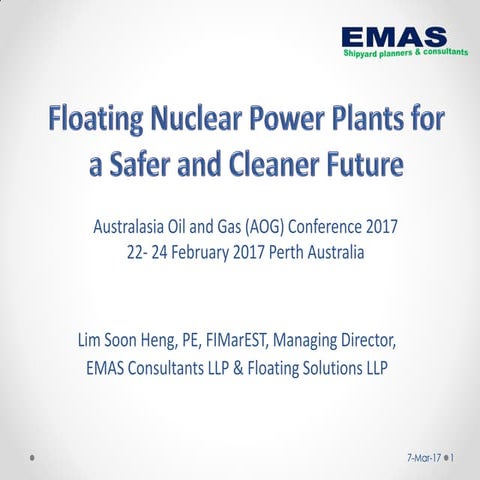 RINA - AOG 2017 - Floating nuclear power plants for a safer and cleaner ...