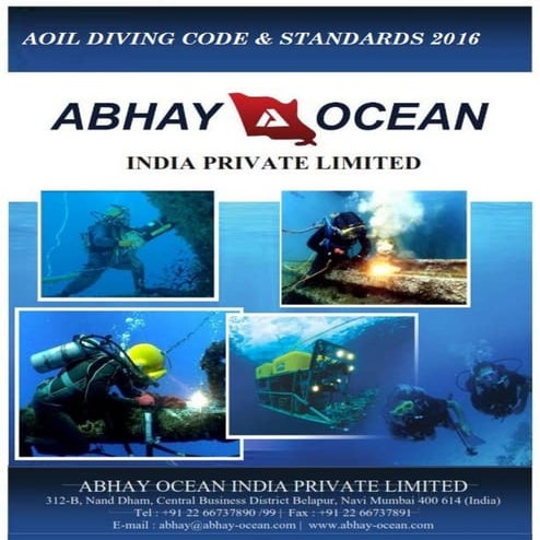 Aoil diving code,& standards 2016 | PDF