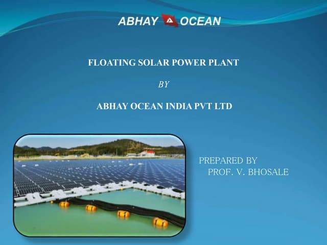 FLOATING SOLAR ppt | PPT