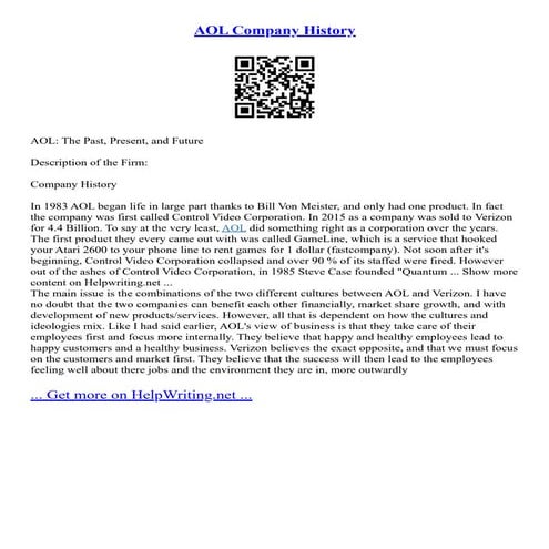 AOL Company History | PDF