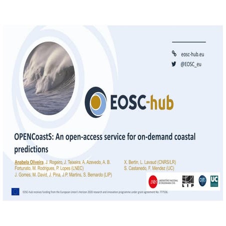 OPENCoastS: An open-access service for producing on-demand coastal hydrodynamics predictions | PPT