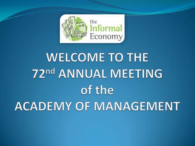 Academy Of Management Aom presentations