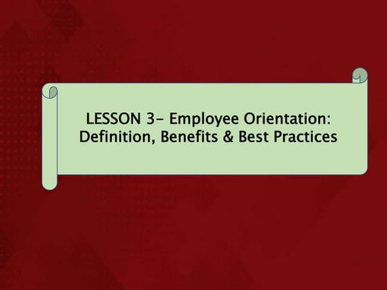New employee orientation For a Company - Human Resource Ppt | PPTX ...