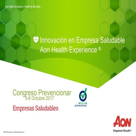 Innovación en Empresa Saludable Aon Health Experience | PDF
