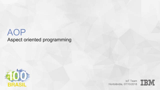 Aspect Oriented Programming Ppt 3577